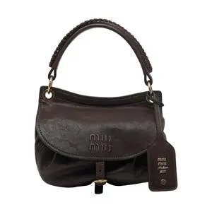Miu Miu Leather Rendez-vous Shoulder Bag - Brown