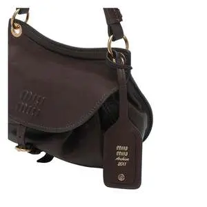 Miu Miu Leather Rendez-vous Shoulder Bag - Brown