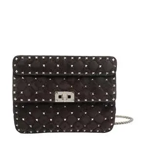 Valentino Garavani Medium Rockstud Spike Crossbody Bag - Brown