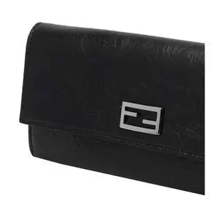 Fendi Continental Wallet On Chain Tube With Ff Baguette Logo
