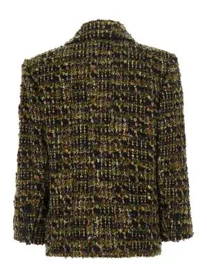 Saint Laurent Single-breasted Jacket With Cassandre Engraving - Multicolor