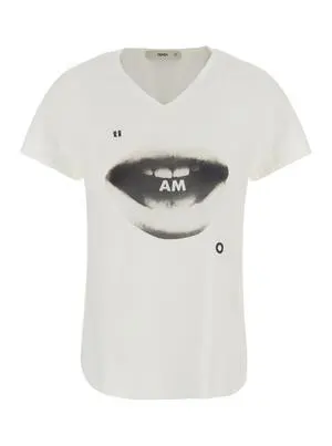 Fendi Ti Amo Print T-shirt - White