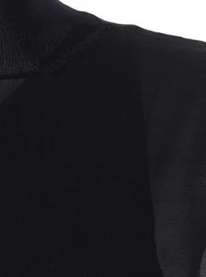 Fendi Sheer Turtleneck Top With Shoulder Cut-out And Matching Inner Top - Multicolor