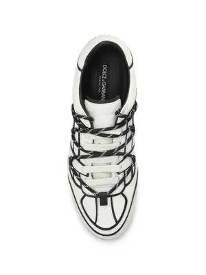 Dolce & Gabbana Low-top Sneakers In Calfskin - White