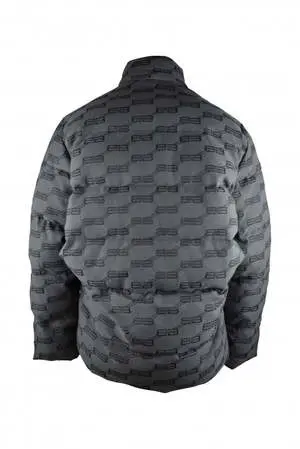 Balenciaga Quilted Monogram Down Jacket - Gray