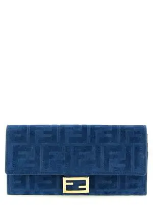 Fendi Continental Baguette' Wallet On Chain - Blue