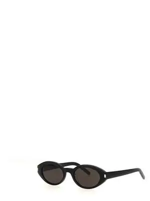 Saint Laurent Acetate Oval Sunglasses - Black