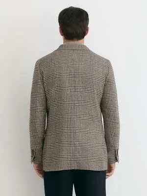 REISS Tuscan Wool-blend Houndstooth Single-breasted Blazer Classic-fit