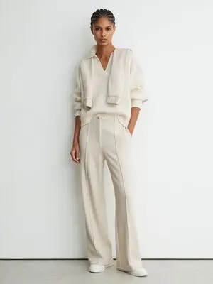 REISS Layla Petite Lyocell-wool Wide-leg Joggers