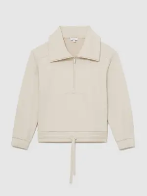 REISS Layla Lyocell-wool Half-zip Sweatshirt