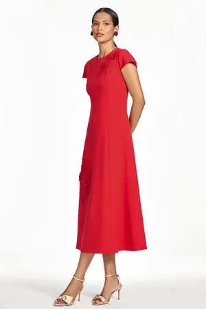 Sachin & Babi Remi Midi Dress With Floral Appliqués