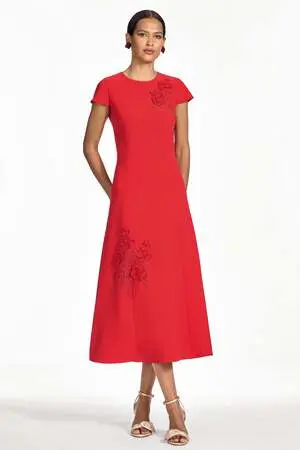 Sachin & Babi Remi Crepe A-line Dress - Cardinal