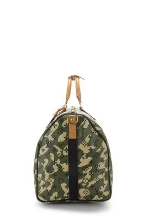 LOUIS VUITTON Takashi Murakami X Monogramouflage Keepall Bandouliere Bag 55
