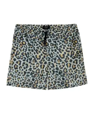 ALLSAINTS Silesia Leopard Print Slim Fit Swim Shorts - Clouded Grey