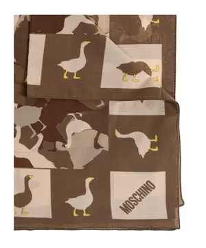 Moschino Duck Print Scarf - Nude