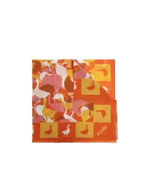 Moschino Duck Print Scarf - Brown