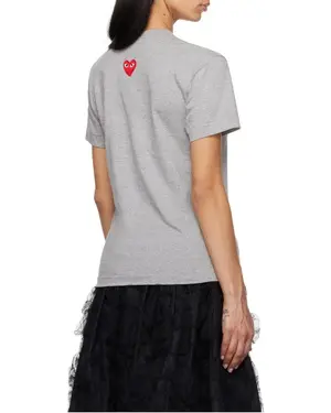 Play Comme Des Garcon Signature Heart-patch T-shirt