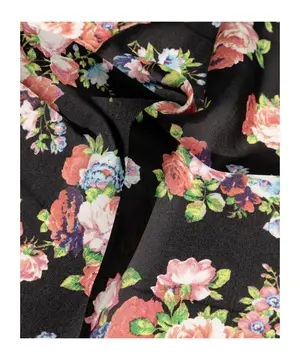 Moschino Floral Silk Pocket Square