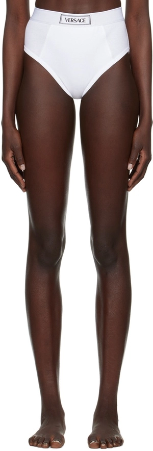 Versace High-waist Logo-waistband Briefs