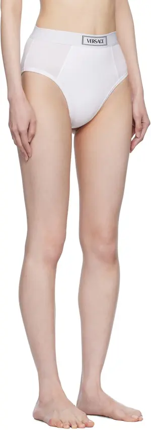 Versace High-waist Logo-waistband Briefs