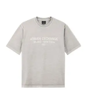 Armani Exchange Logo-print Crew-neck T-shirt - Beige