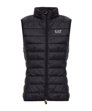 EA7 Logo Printed Zip-up Gilet