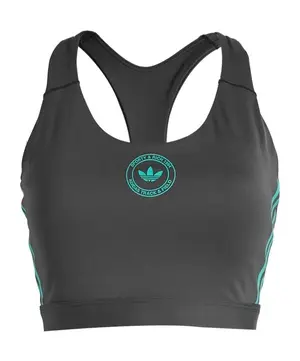 ADIDAS ORIGINALS Racerback Logo Cropped Sports Bra - Black