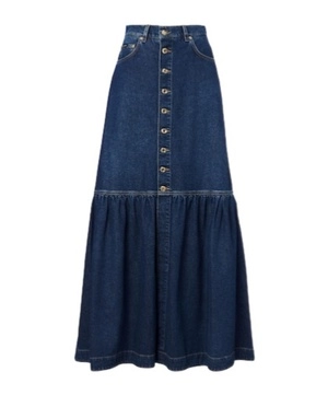 Dolce & Gabbana Denim Tiered Maxi Skirt