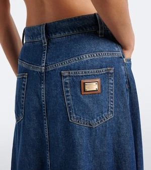 Dolce & Gabbana Denim Tiered Maxi Skirt