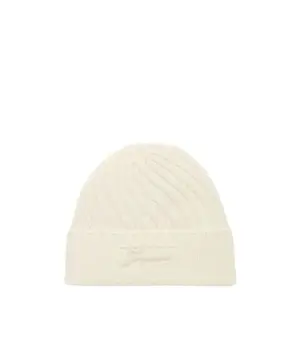 Jacquemus Logo-embroidered Beanie - Off White