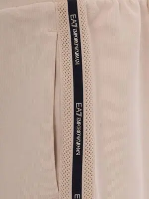 EA7 Mesh Panel Shorts With Drawstring Waist