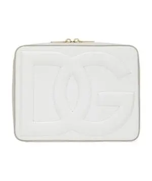 Dolce & Gabbana Dolce Gabbana Logo Embossed Medium Camera Bag - White