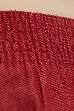 A.p.c. Smocked Square Neck Top With Slender Straps