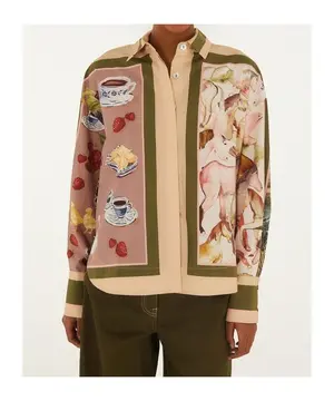 Farm Rio Long Sleeve Graphic Shirt - Multicolor