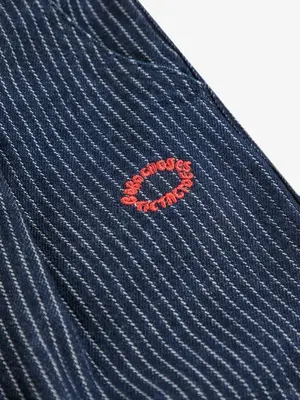 BOBO CHOSES Pinstriped Pleated Trousers - Navy Blue