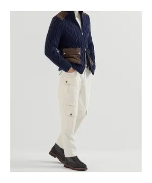 Brunello Cucinelli Suede And Techno Fabric Lace-up Boots