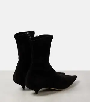 THE ROW Liisa Suede Ankle Boots
