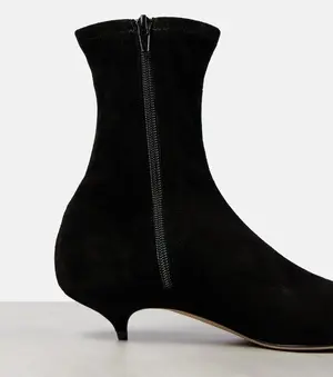 THE ROW Liisa Suede Ankle Boots