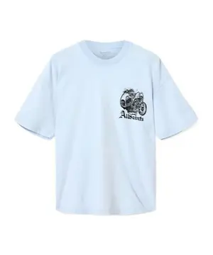 ALLSAINTS Panhead Oversized Graphic T-shirt - Blue Villa