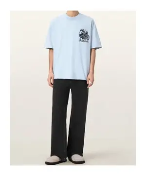 ALLSAINTS Panhead Oversized Graphic T-shirt - Blue Villa