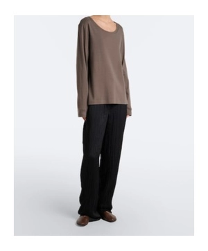 THE ROW Stella Shearling-trimmed Leather Ballet Flats