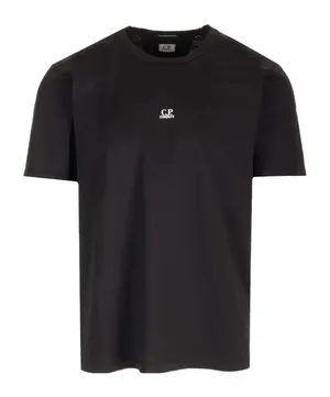 C.P. COMPANY Logo Printed Crewneck T-shirt - Black