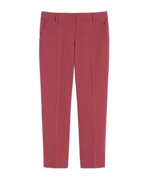 Max Mara Cropped Slim Pants - Cherry Color