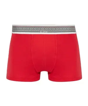 Versace Logo Waistband Boxer Briefs - Red