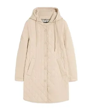 Max Mara Quilted Drawstring Coat - Sand