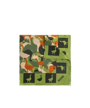 Moschino Duck Print Scarf - Green