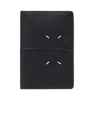 MAISON MARGIELA Stitch Detail Passport Holder - Black