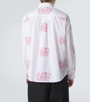 Simone Rocha Embroidered Cotton Poplin Shirt