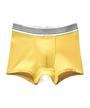 Versace Ribbed Jersey Trunks - Yellow