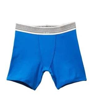 Versace Ribbed Jersey Trunks - Blue